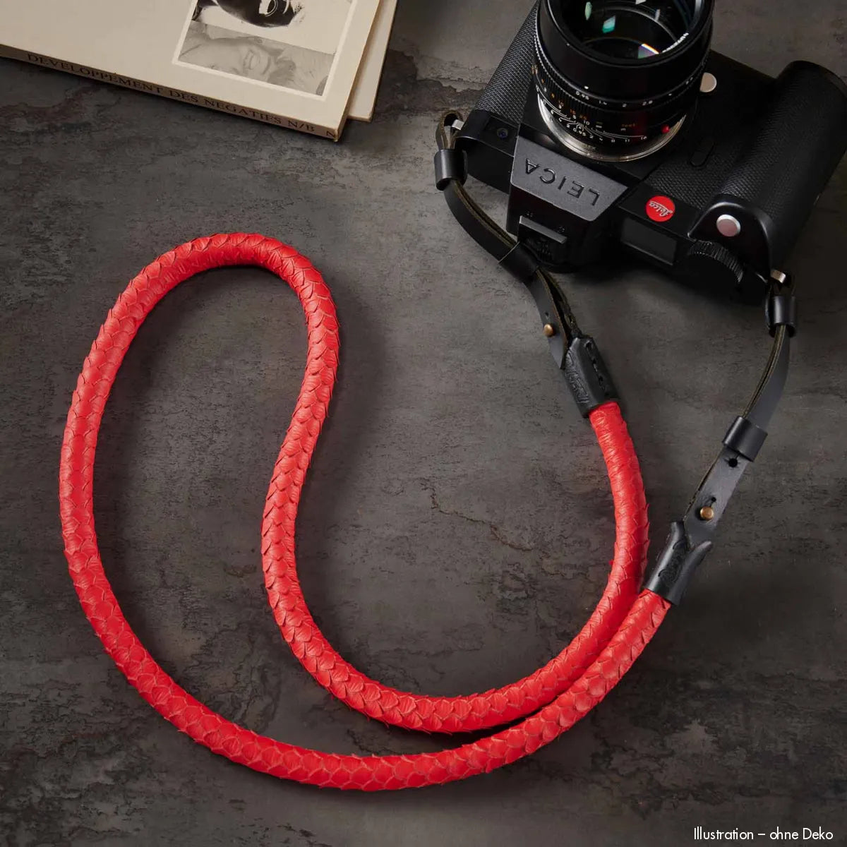 Roter Nappaleder Kamera Schultergurt für Leica SL von RockNRoll, 100cm – SIOLEX Fotozubehör