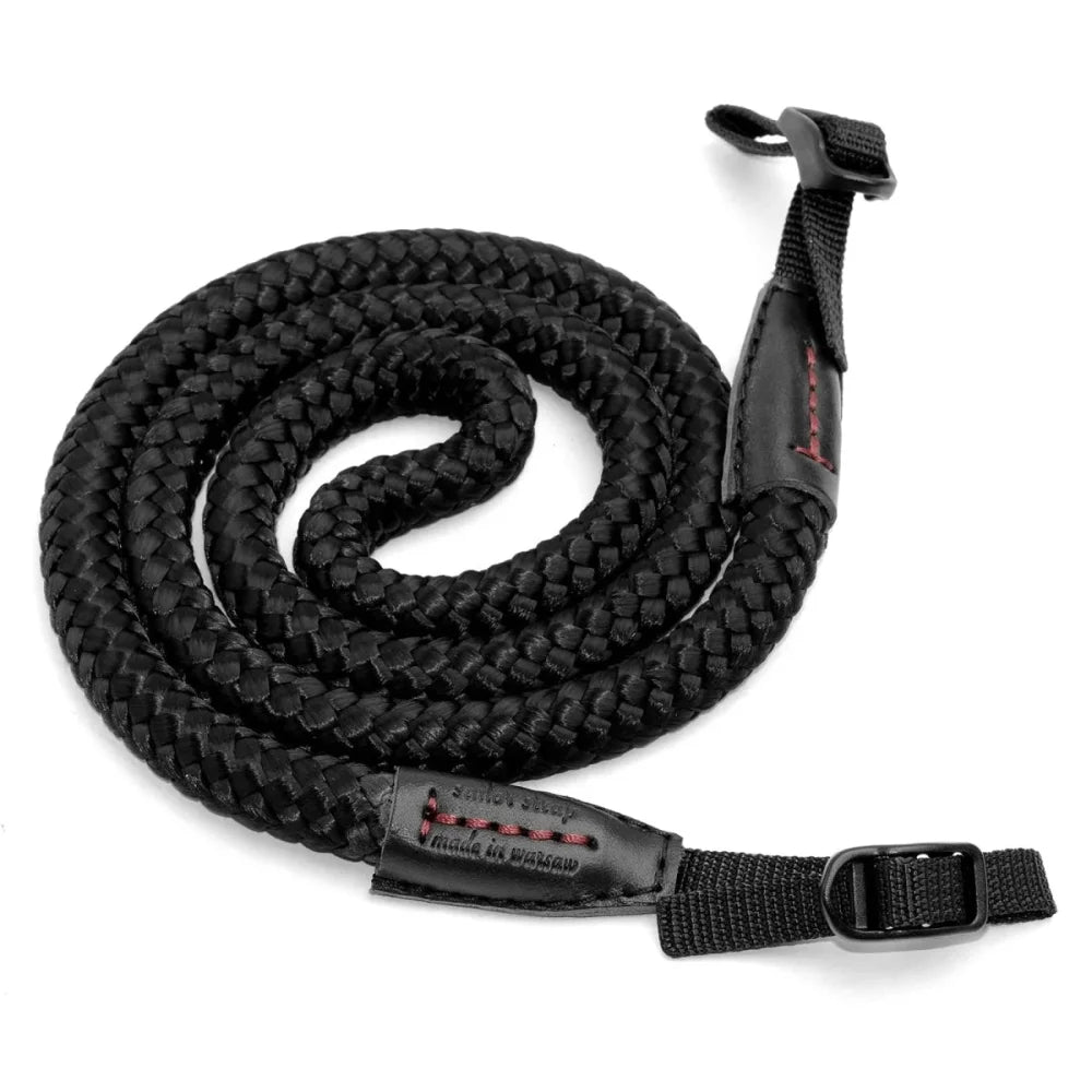 Camera strap made of rope with attachment for flat eyelets in black by ...