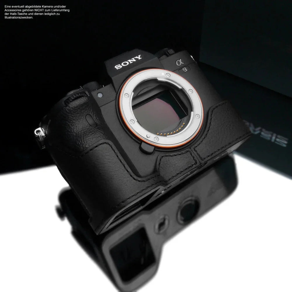Kameratasche für Sony A9 II aus italienischem Leder in Schwarz von ...